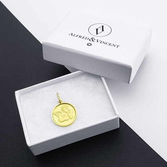 Alfred & Vincent | Jewelry | Winged Cherub Guardian Angel Charm 4k ...